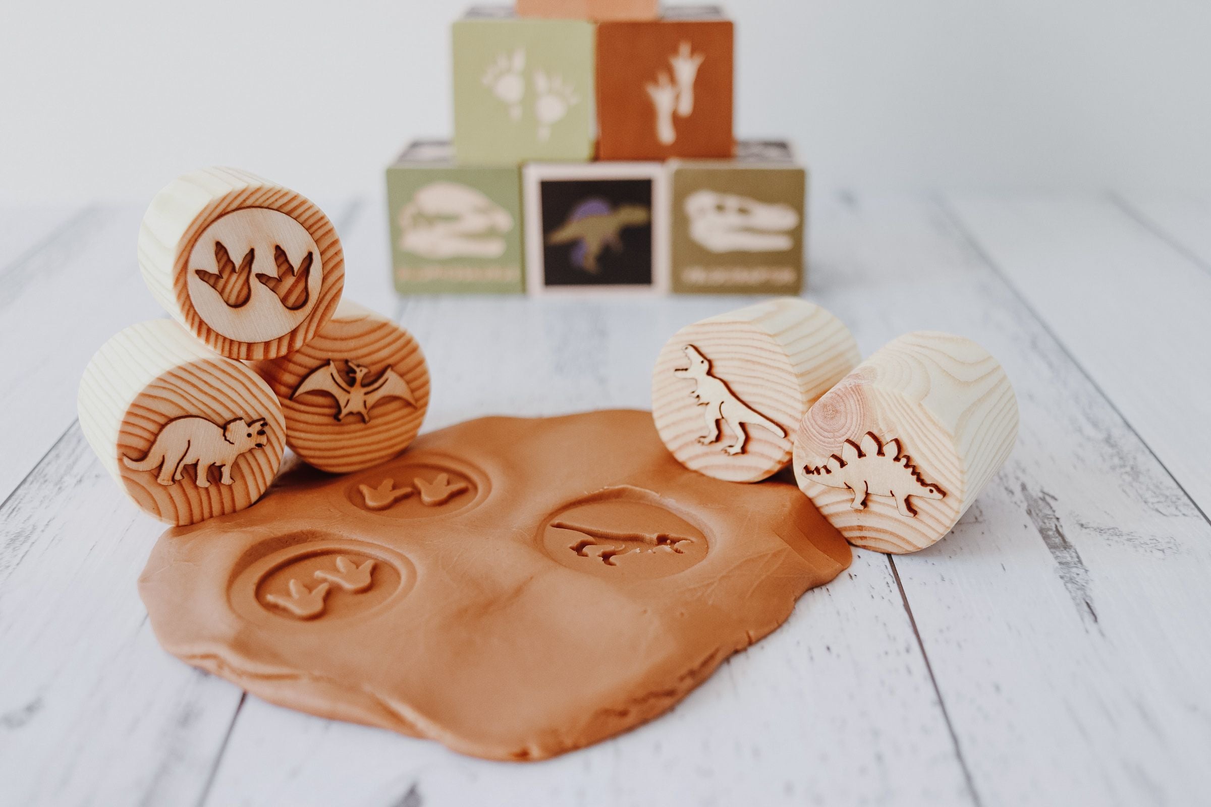 Wooden Dinosaur Stamps – beadiebugplay